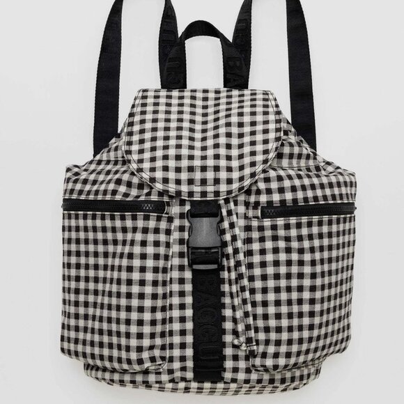 BAGGU | Bags | Nwt Baggu Sport Backpack Black White Gingham | Poshmark